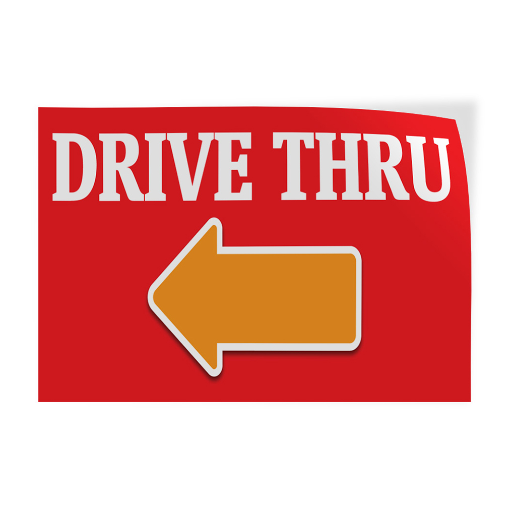 Decal Stickers Drive thru F Outdoor Advertising Printing Vinyl Store ...