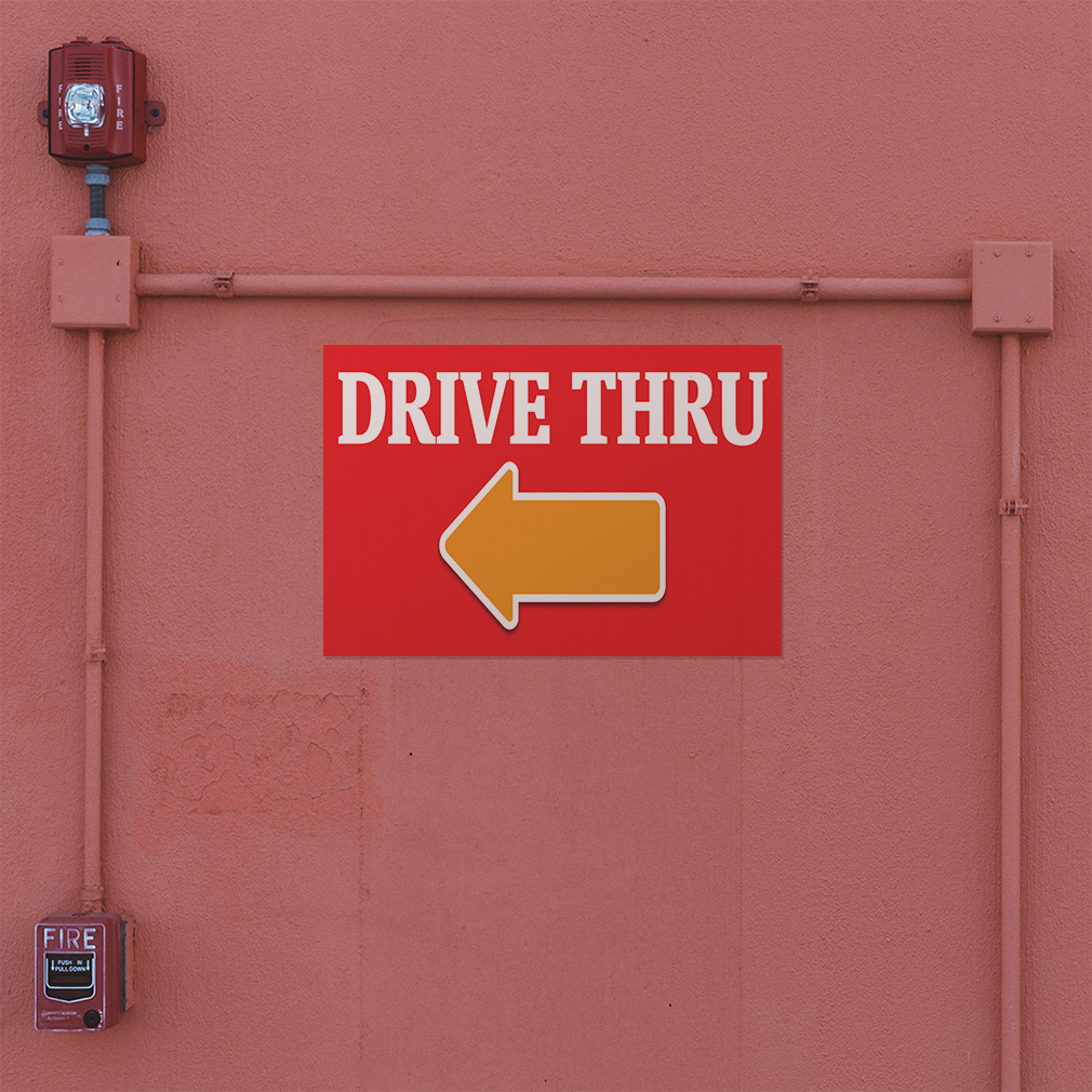 Decal Stickers Drive thru F Outdoor Advertising Printing Vinyl Store ...