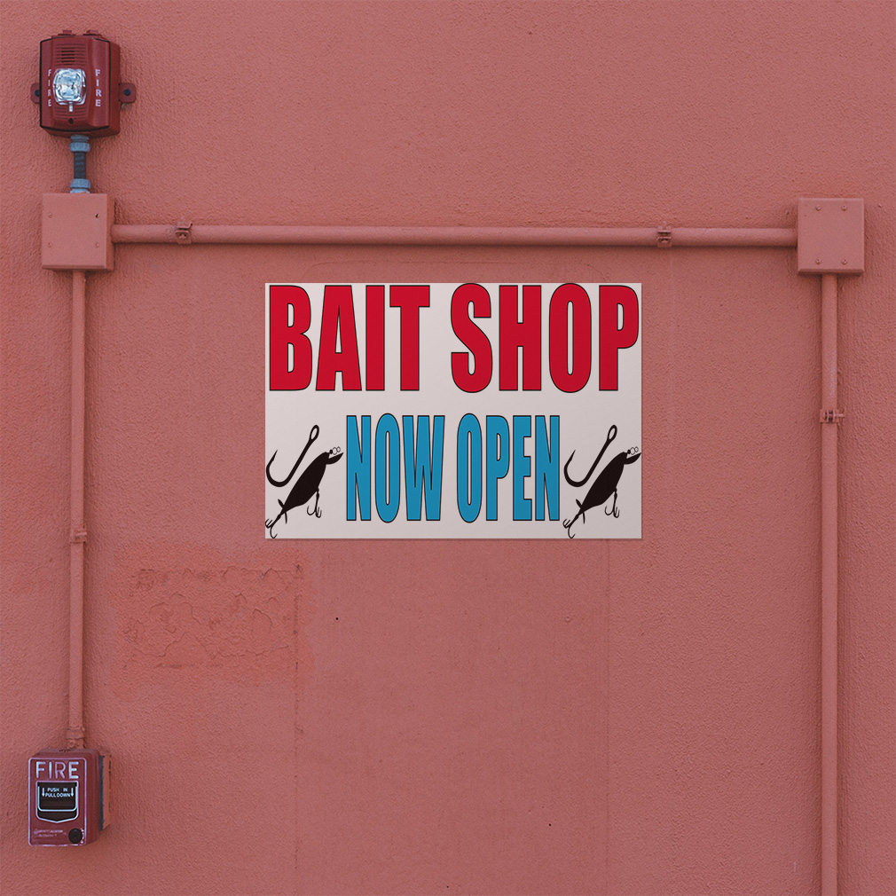 Decal Stickers Bait Shop Now Open Advertising Printing Vinyl Store Sign ...