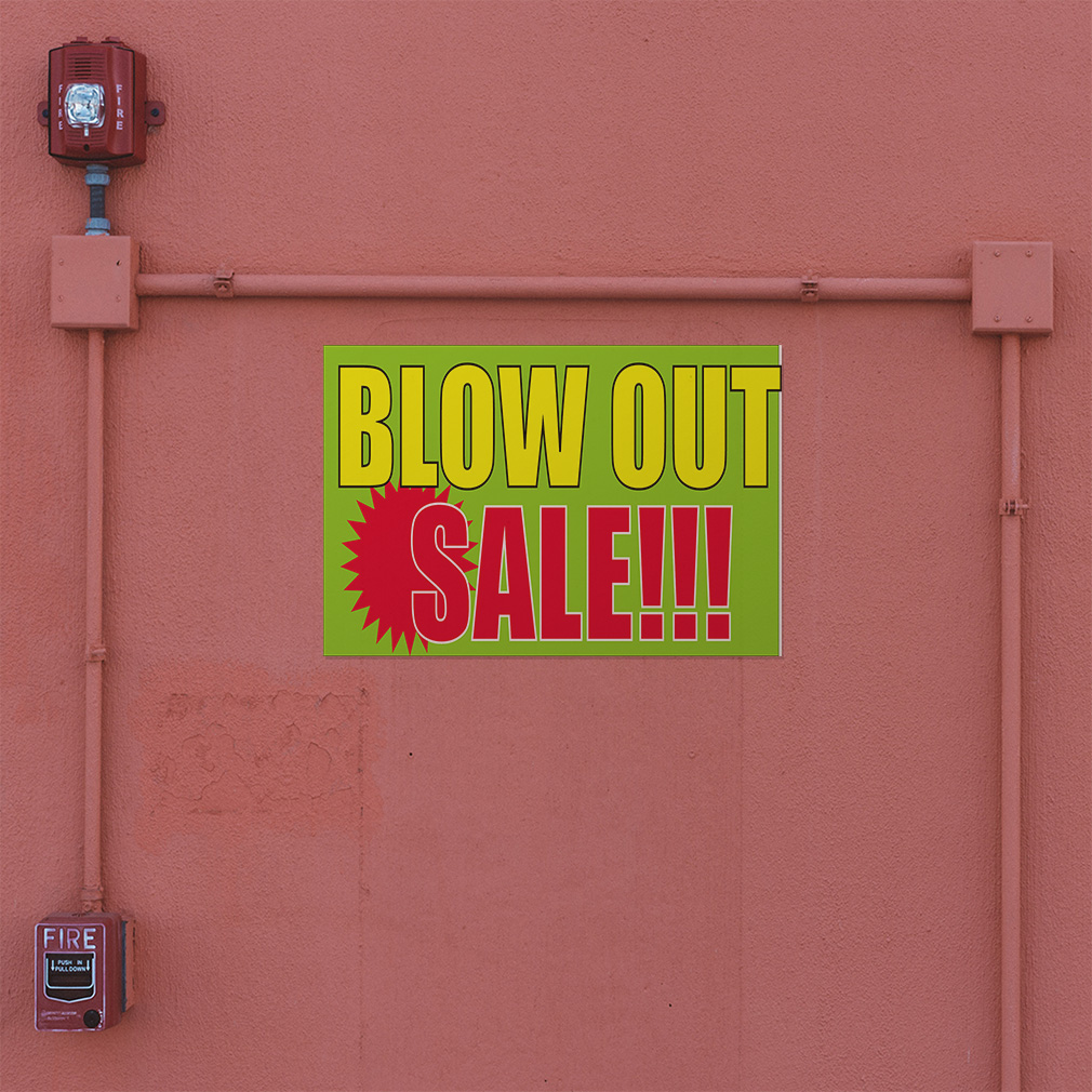 Decal Stickers Blow out Sale!!! Red Blue Stripes Vinyl Store Sign Label ...