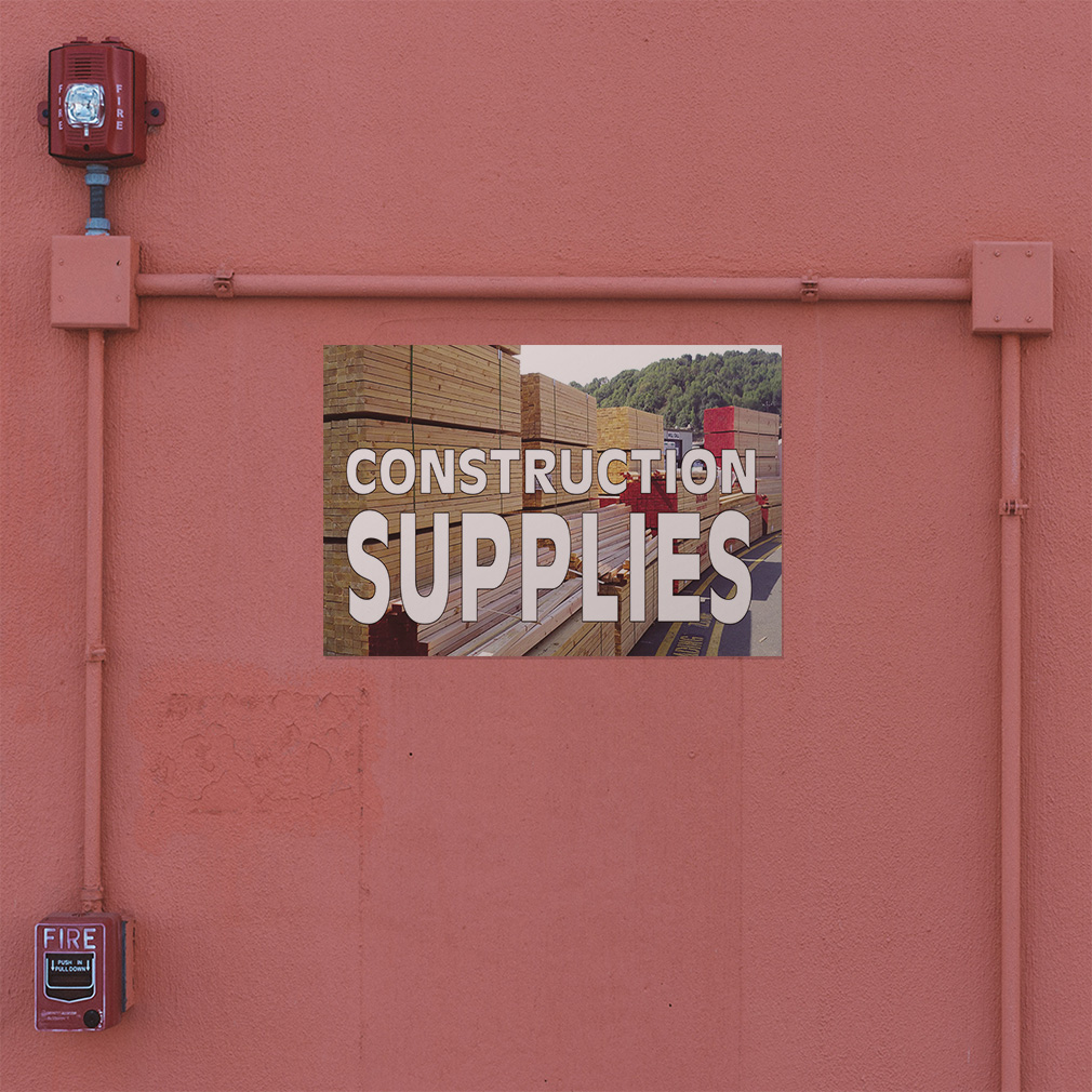 Decal Stickers Construction Supplies Red Vinyl Store Sign Label | eBay