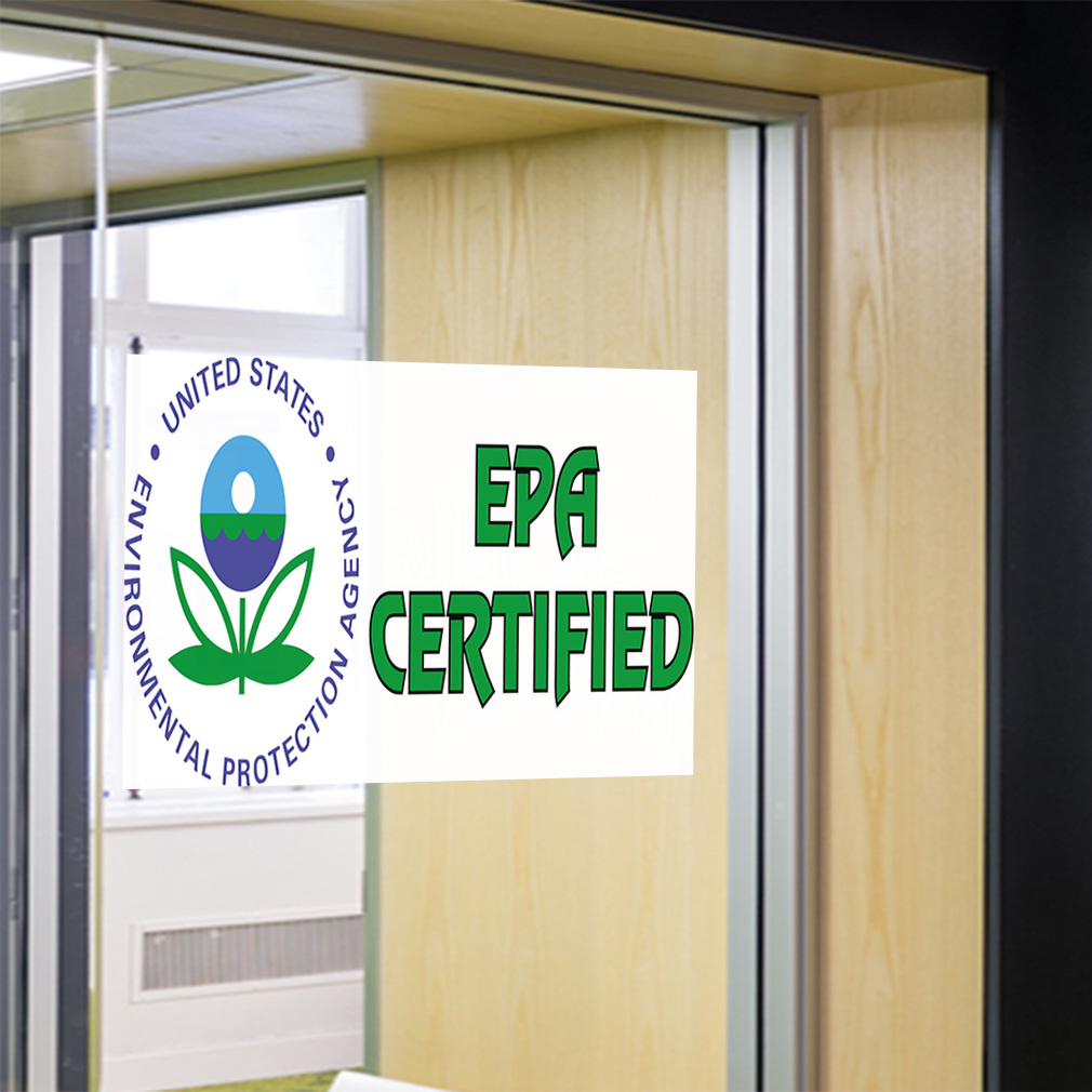 Decal Stickers Epa Certified Red Blue Vinyl Store Sign Label Business ...
