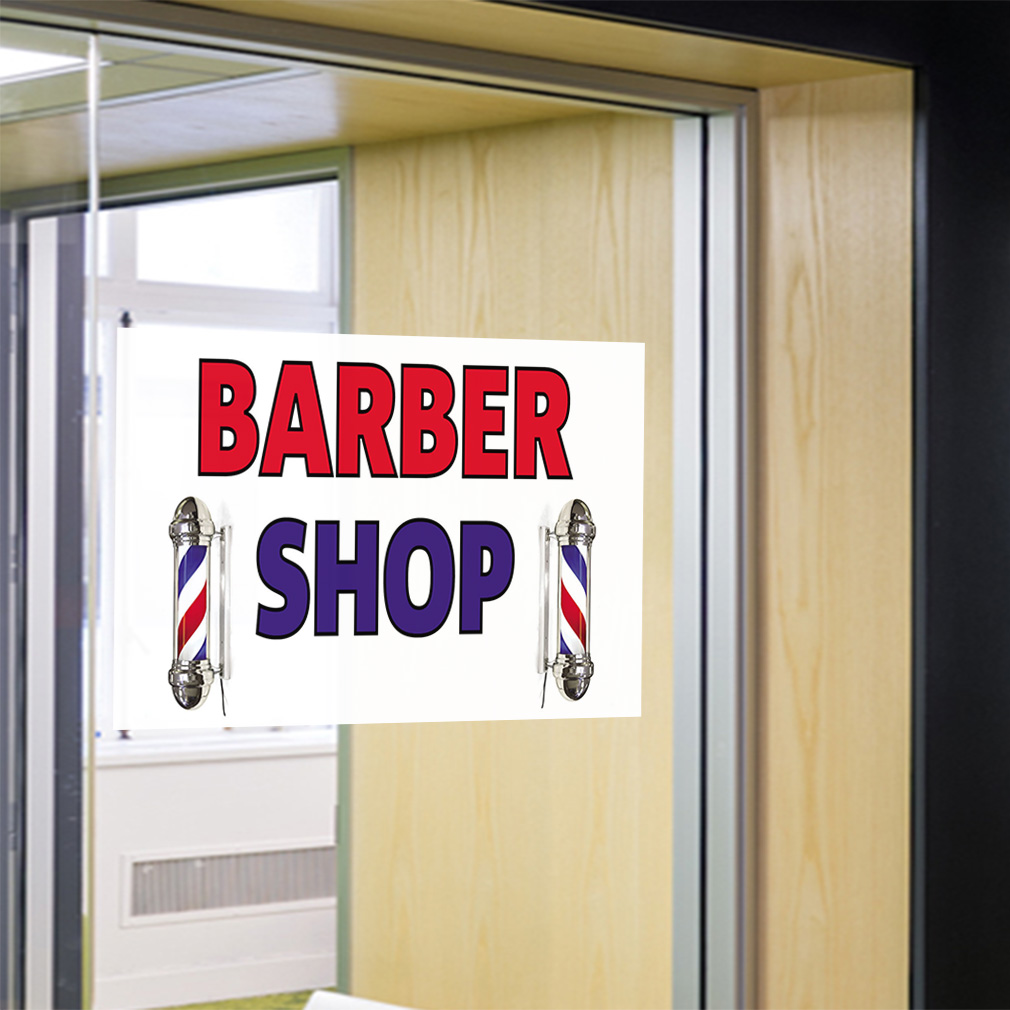 Decal Stickers Barber Shop Red Vinyl Store Sign Label Business | eBay