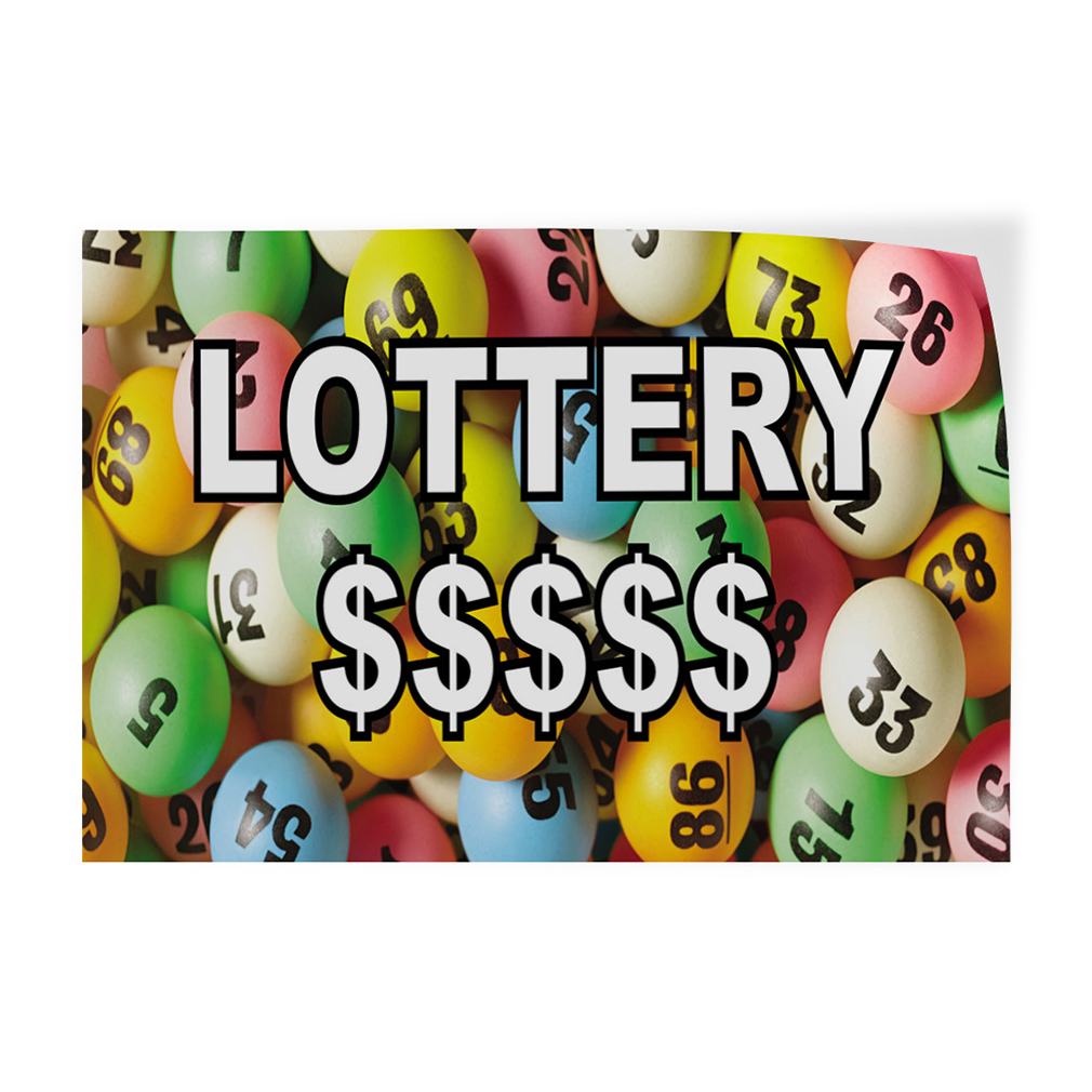 Decal Stickers Lottery $$$$ Red Vinyl Store Sign Label Business | eBay