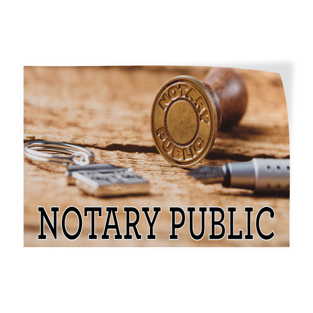 Decal Stickers Notary Public A Outdoor Advertising Printing Store Sign ...
