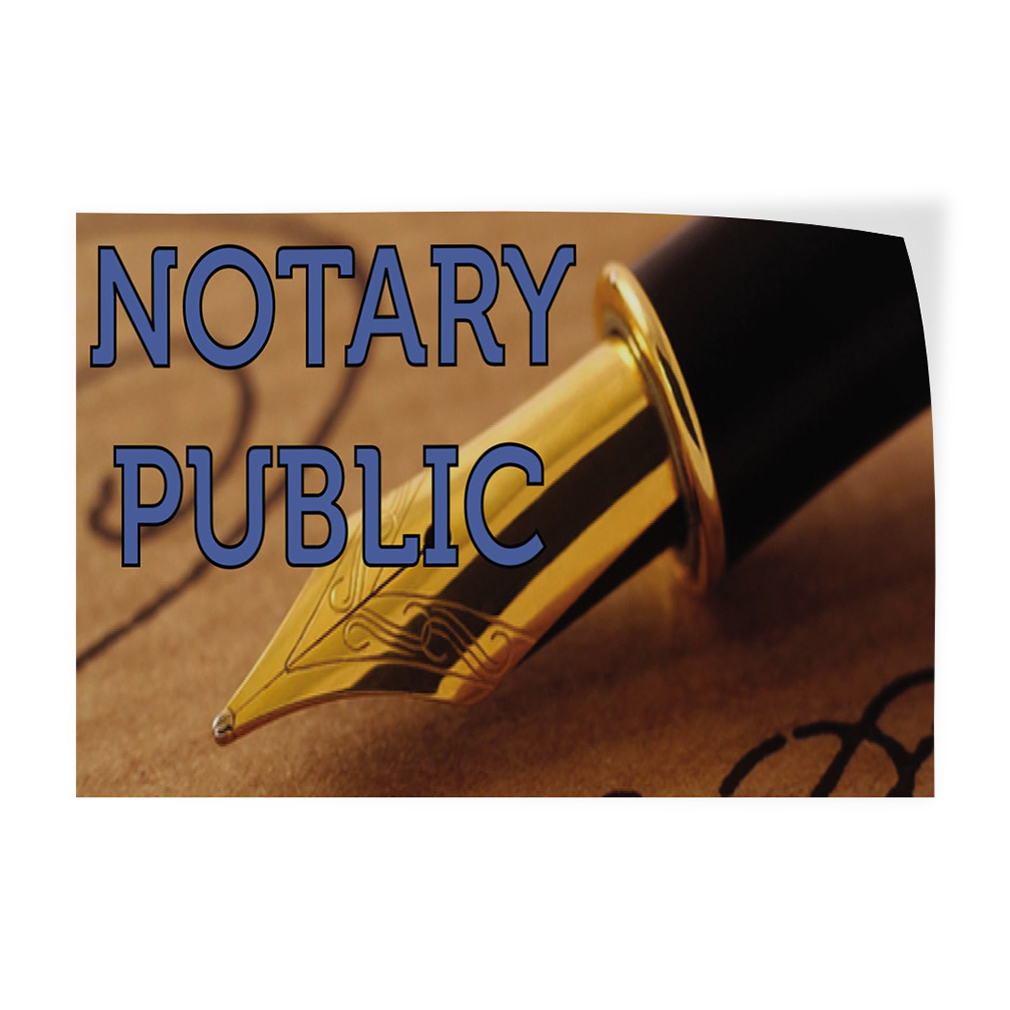 Decal Stickers Notary Public B Outdoor Advertising Printing Store Sign ...