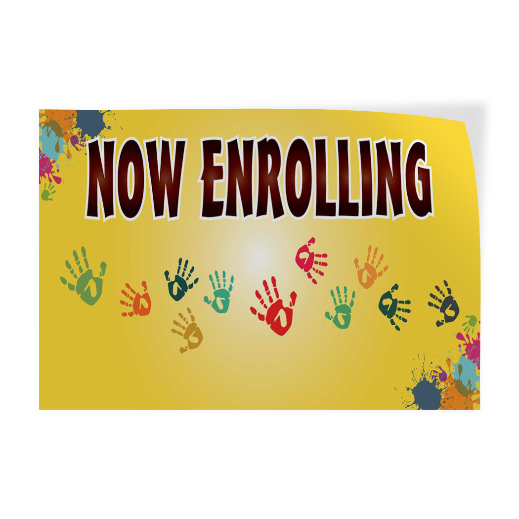 Decal Stickers Now Enrolling Outdoor Advertising Printing B Store Sign ...