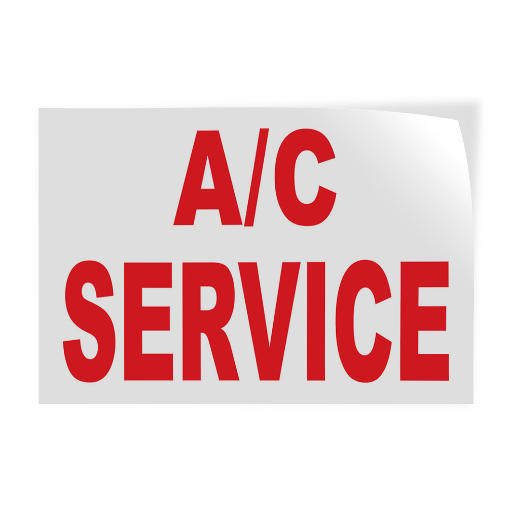 Decal Stickers A C Service Red Auto Car Repair Shop Vinyl Store Sign ...