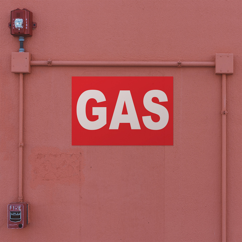 Decal Stickers Gas Red Background Vinyl Store Sign Label Business | eBay