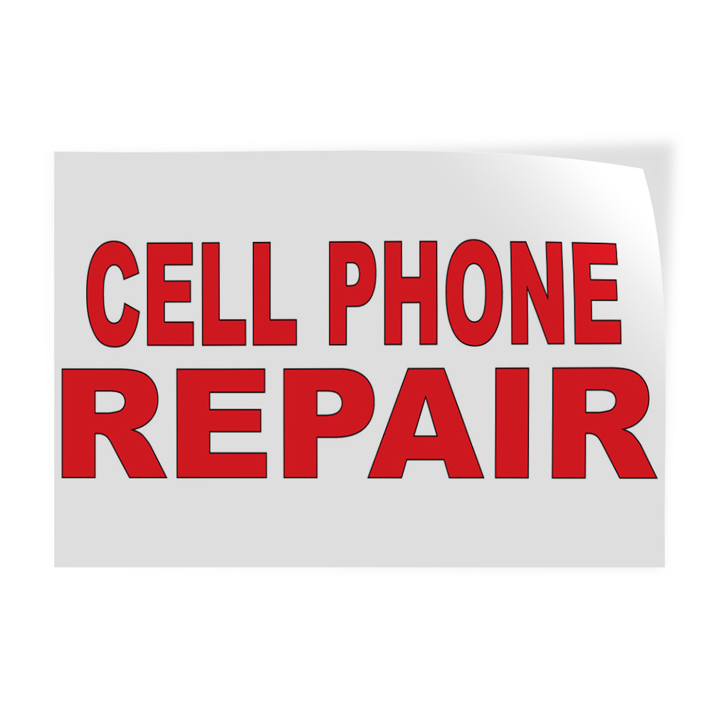 Decal Stickers Cell Phone Repair Red A Vinyl Store Sign Label Retail | eBay