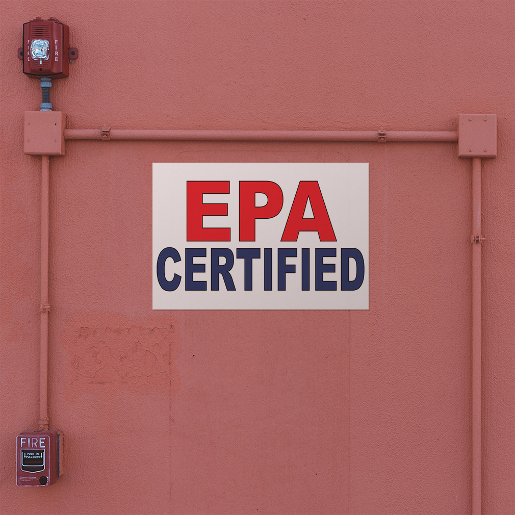 Decal Stickers Epa Certified Red Blue Vinyl Store Sign Label Business ...