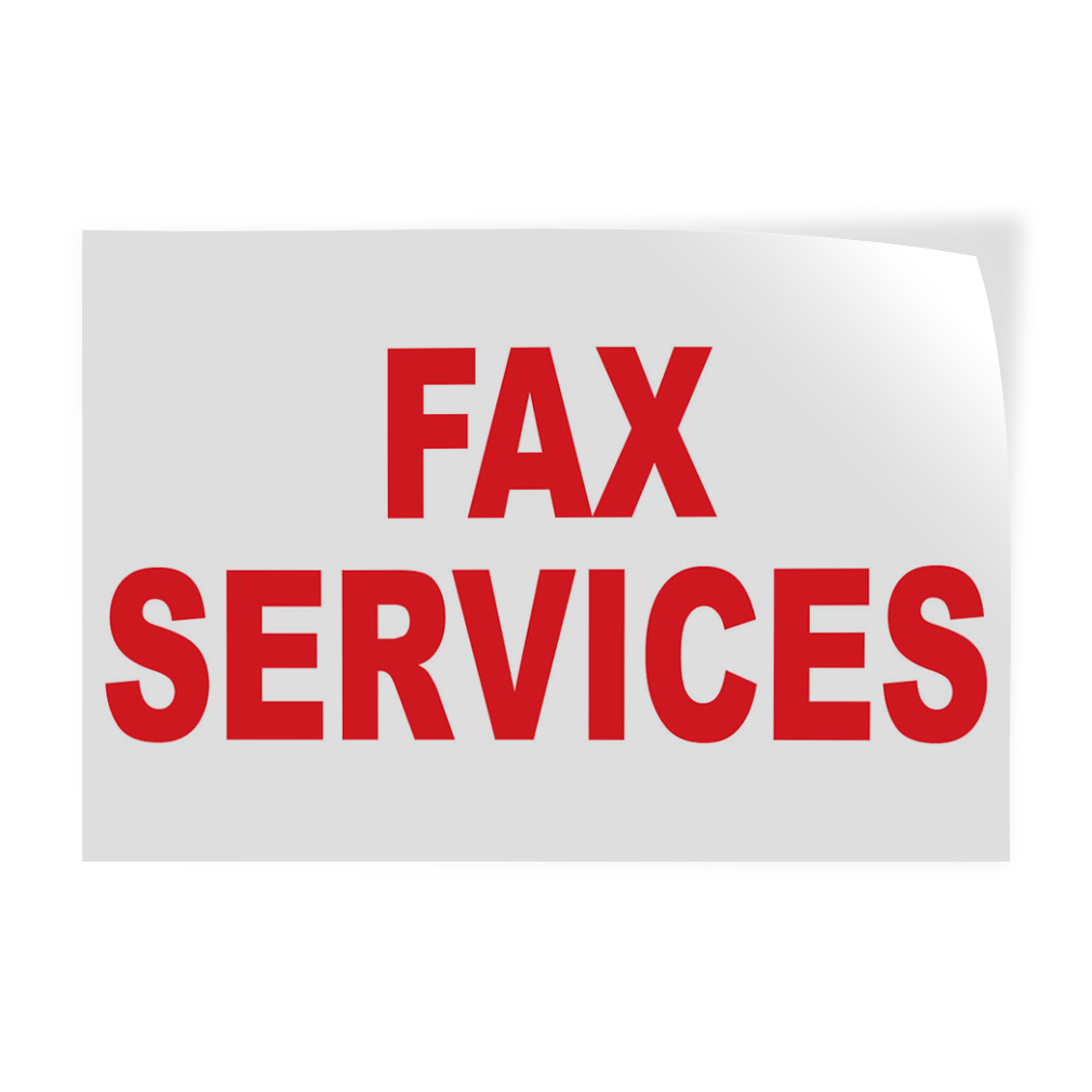 Decal Stickers Fax Services Red Vinyl Store Sign Label Profession | eBay