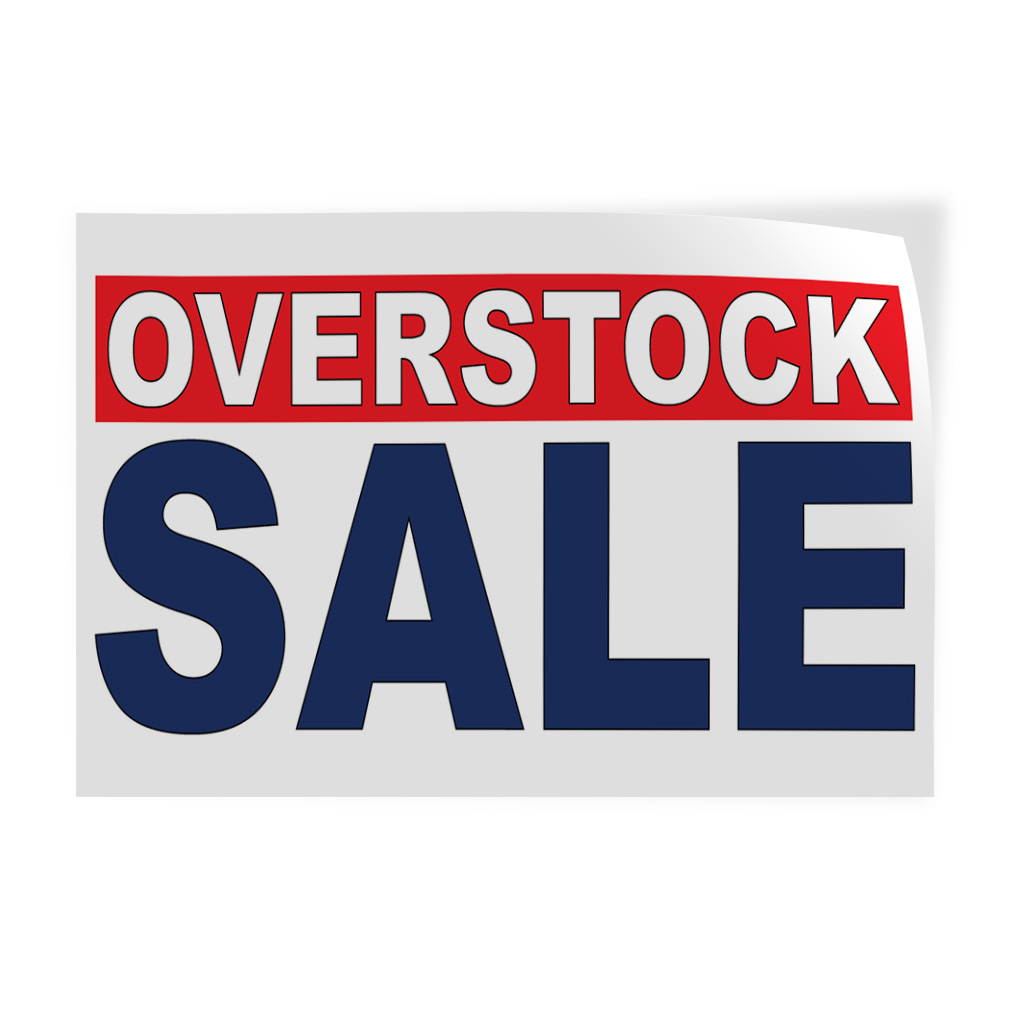 Decal Stickers Overstock Sale Red Blue Vinyl Store Sign Label Business ...