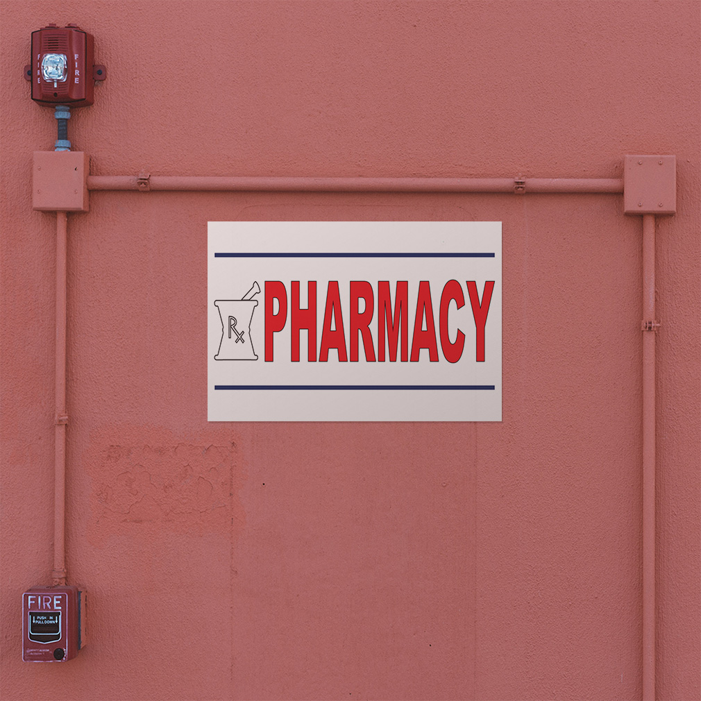 Decal Stickers Pharmacy Red A Vinyl Store Sign Label Business | eBay