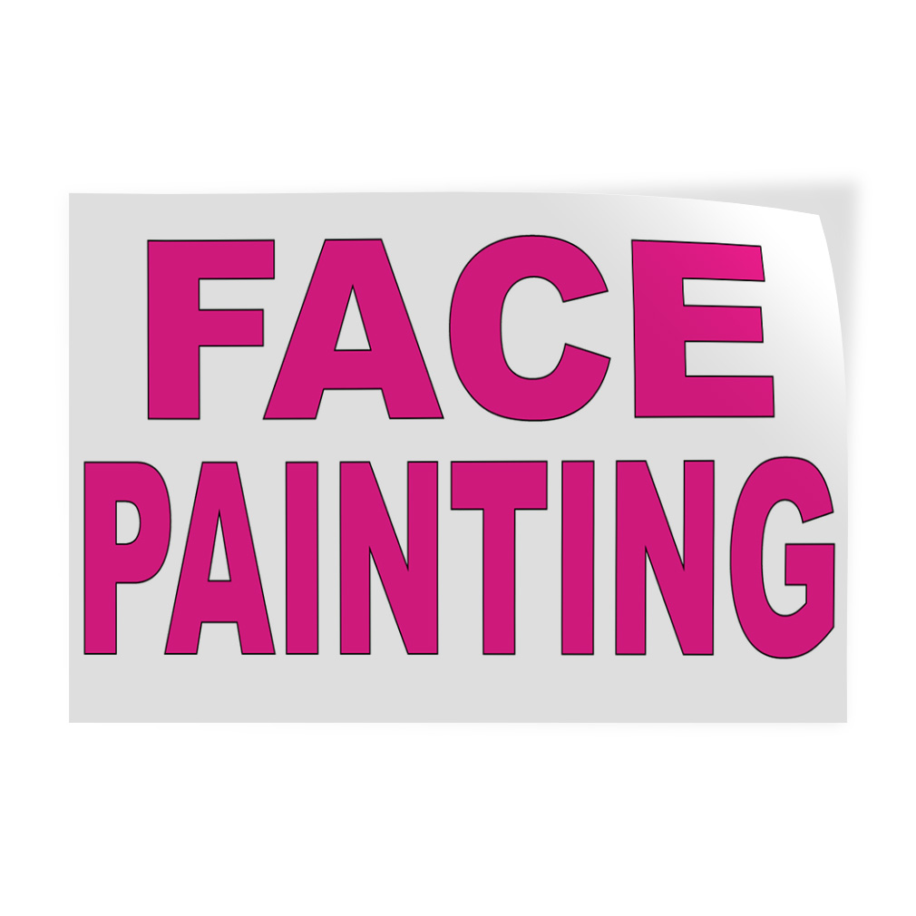 Decal Stickers Face Painting Pink Vinyl Store Sign Label Business | eBay