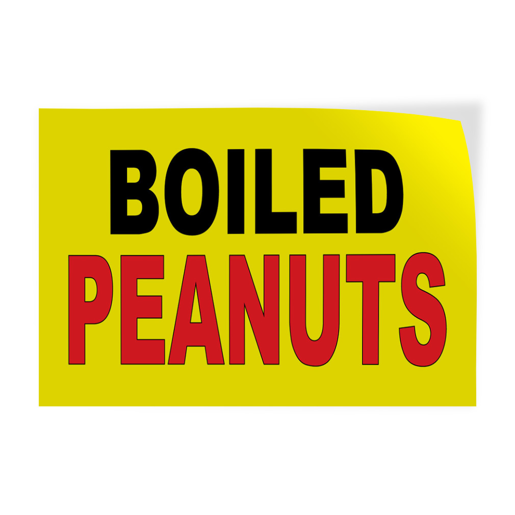 Decal Stickers Boiled Peanuts Black Red Yellow Background Food ...