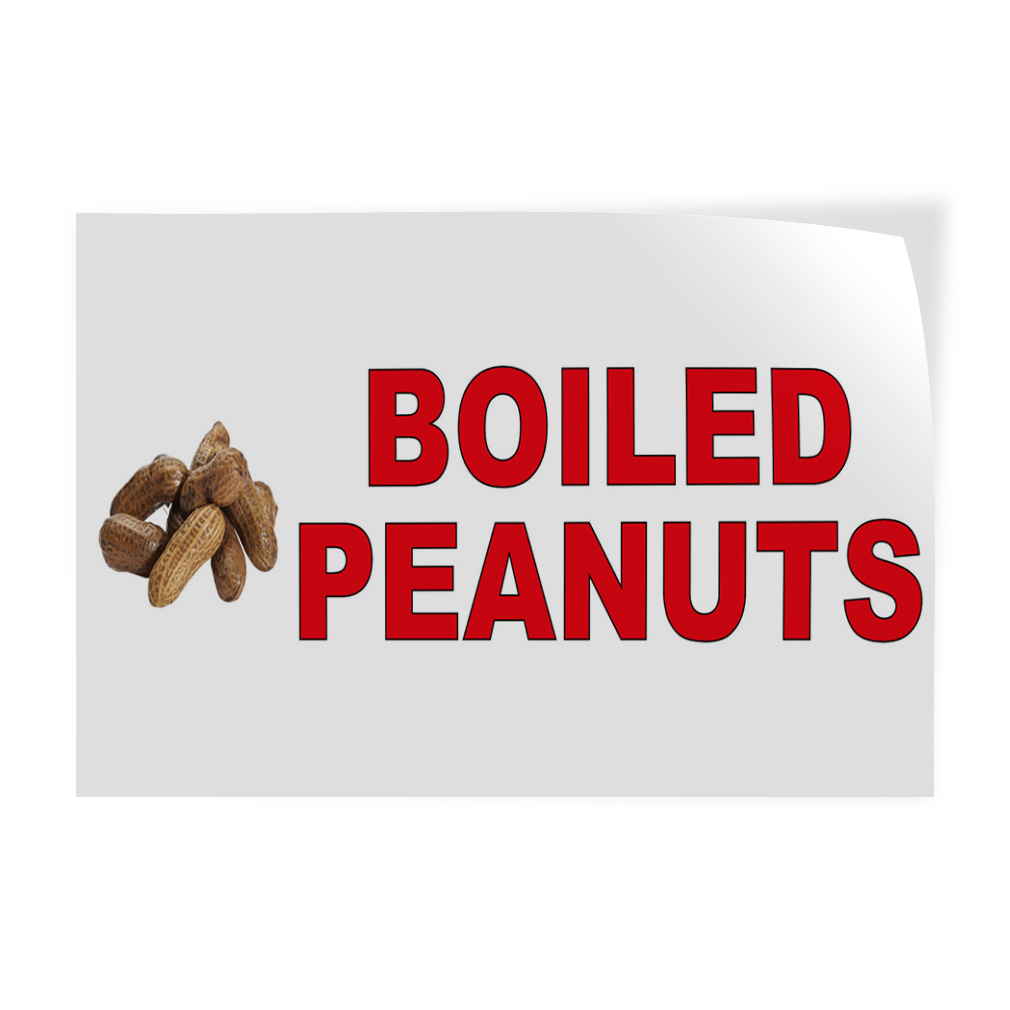 Decal Stickers Boiled Peanuts Red Food Bar Restaurant Food Truck Vinyl ...