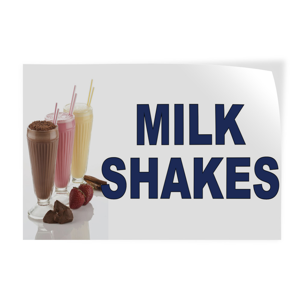 Decal Stickers Milk Shakes Blue Food Bar Restaurant Food Truck Store ...