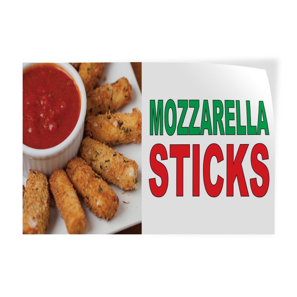 Decal Stickers Mozzarella Sticks Green Red Food Bar Restaurant Truck ...