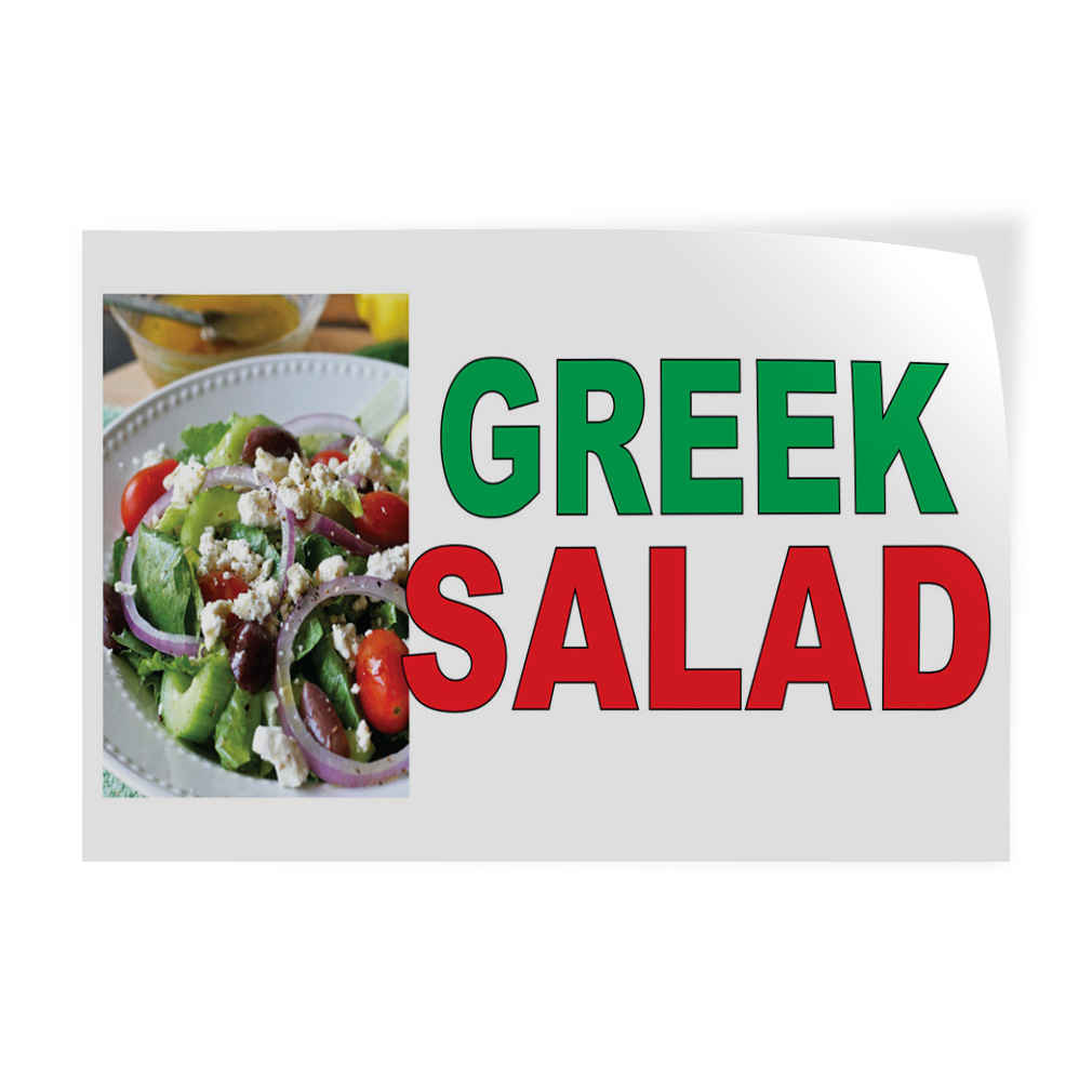 Decal Stickers Greek Salad Green Red Food Bar Restaurant Food Truck ...