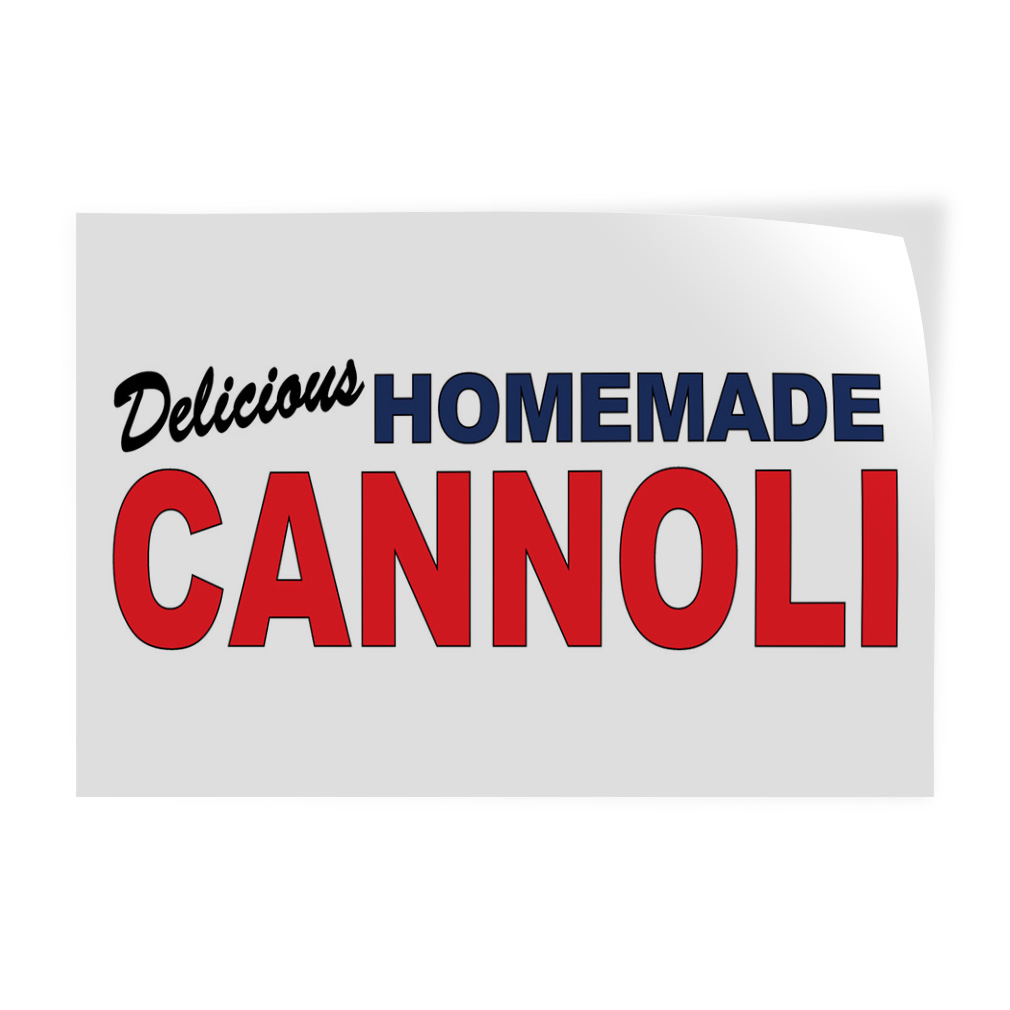 Decal Stickers Delicious Homemade Cannoli Blue Red Food Bar Restaurant ...