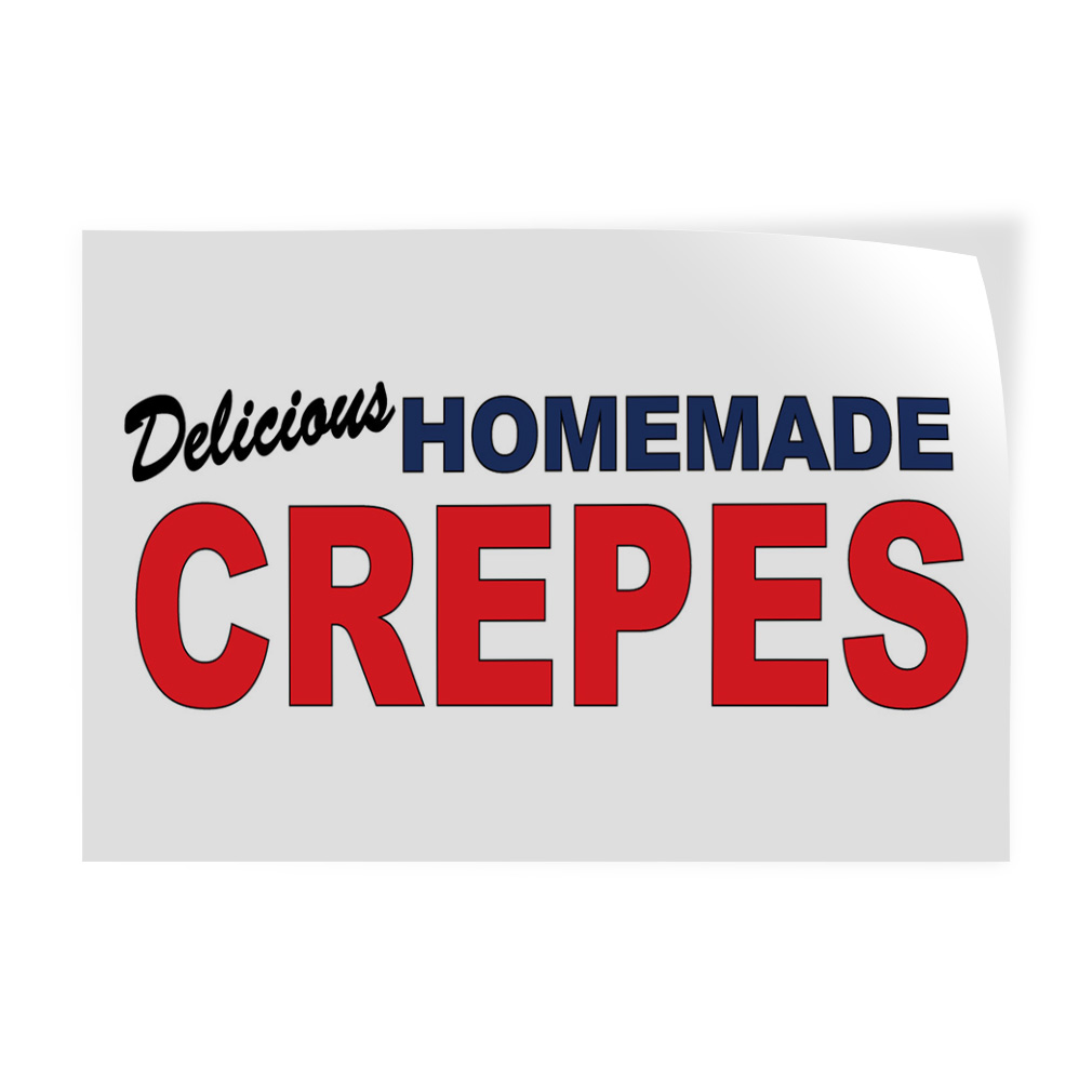 Decal Stickers Delicious Homemade Crepes Blue Red Food Bar Restaurant ...