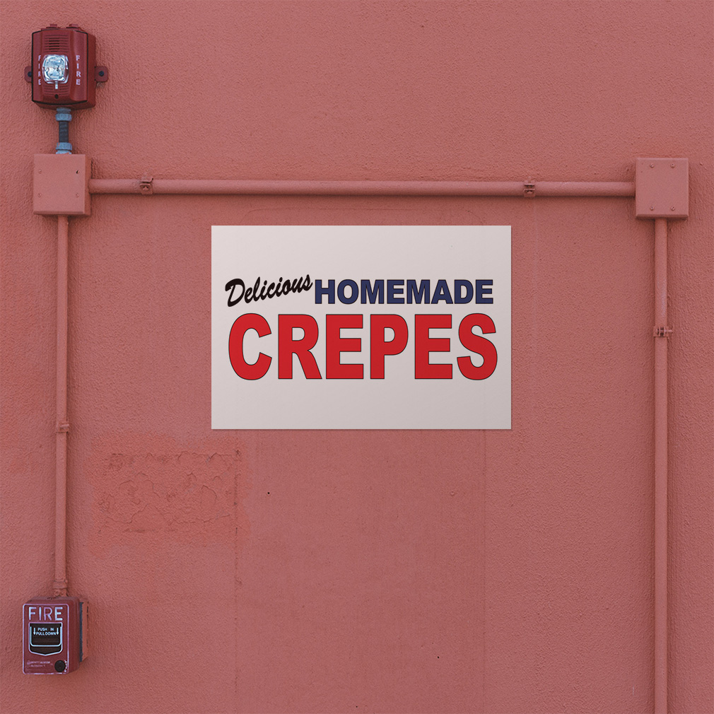 Decal Stickers Delicious Homemade Crepes Blue Red Food Bar Restaurant ...