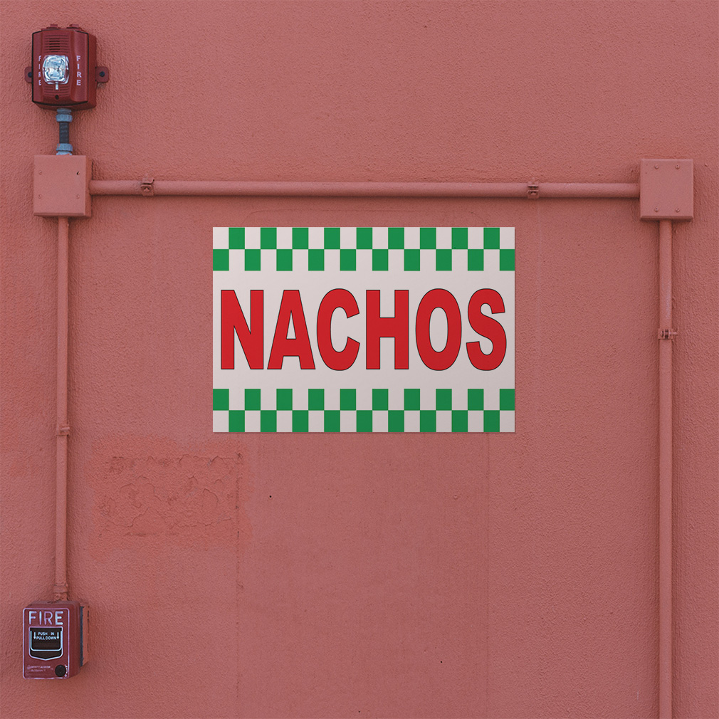 Decal Stickers Nachos Red Green Food Bar Restaurant Food Truck Store ...