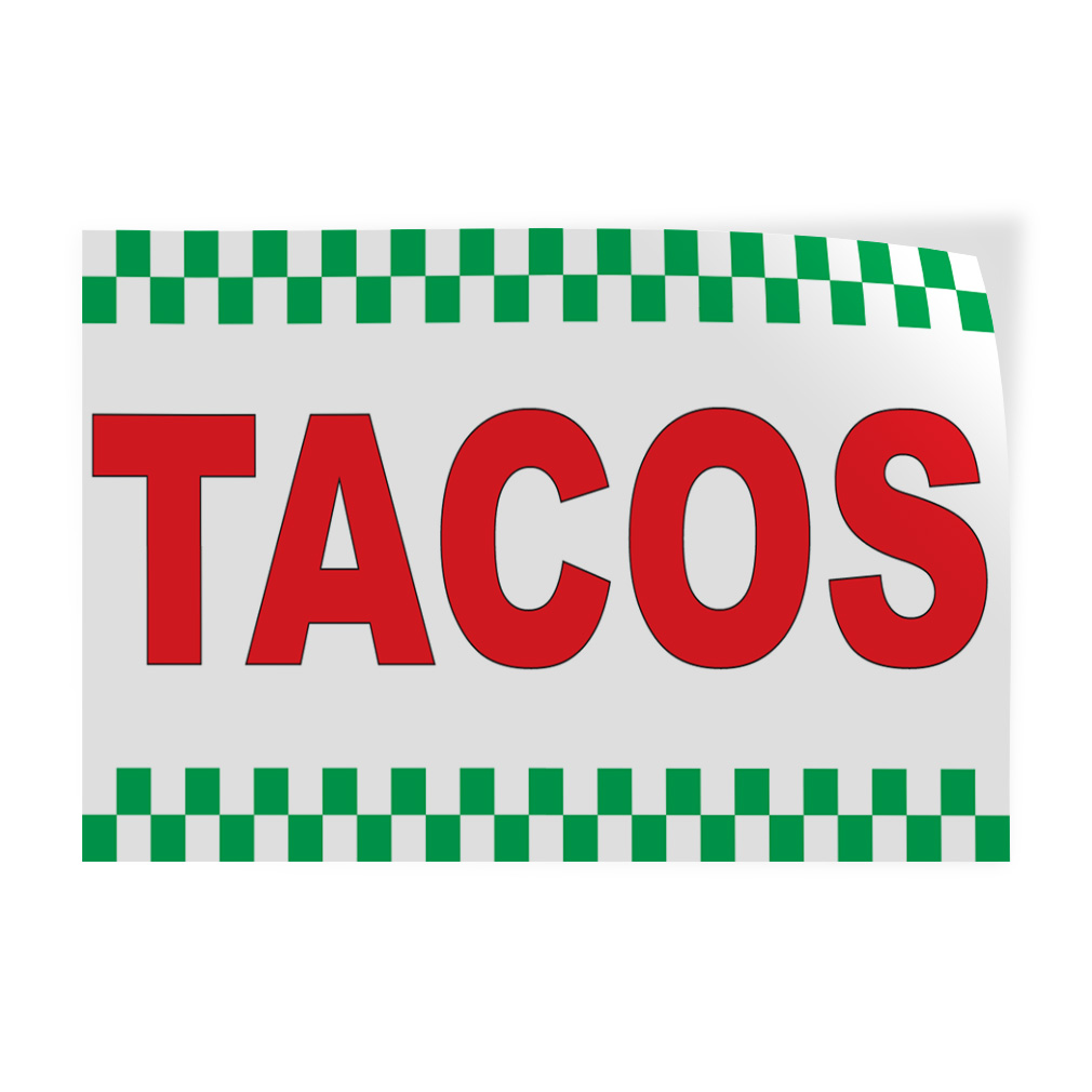Decal Stickers Tacos Red Food Bar Restaurant Food Truck C Vinyl Store ...